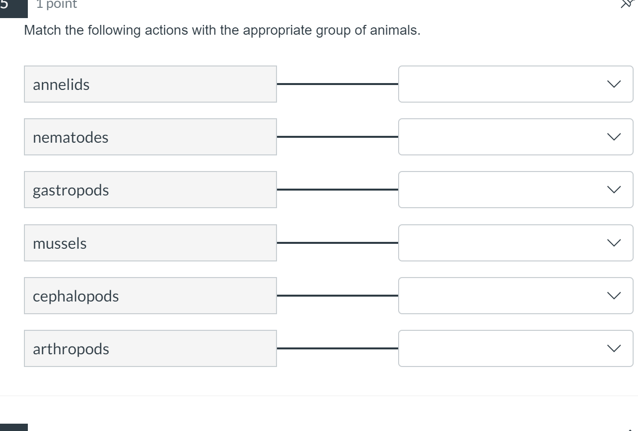 Solved 1 ﻿pointMatch the following actions with the | Chegg.com