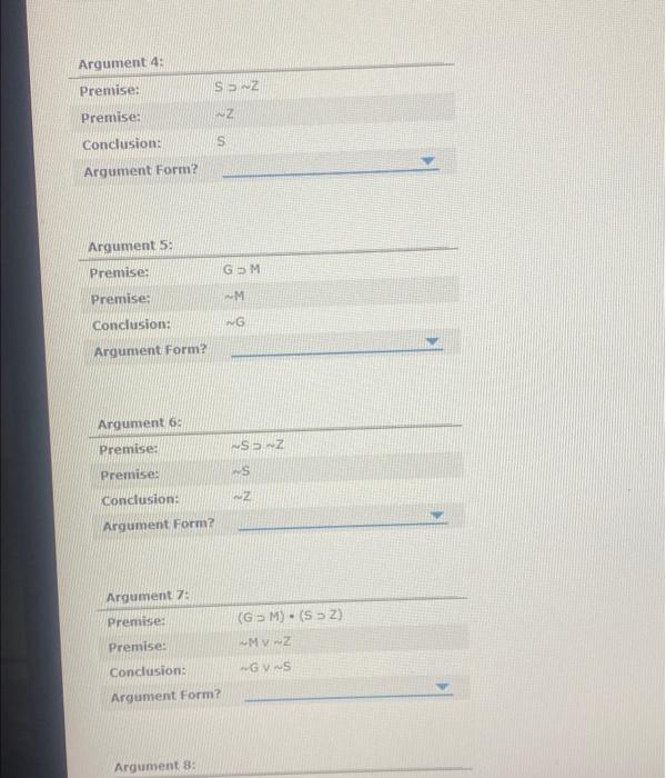 Solved Indicate the argument form of each given argument. | Chegg.com