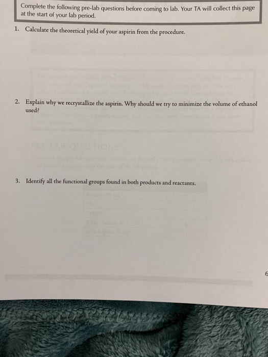Solved Complete the following pre-lab questions before | Chegg.com
