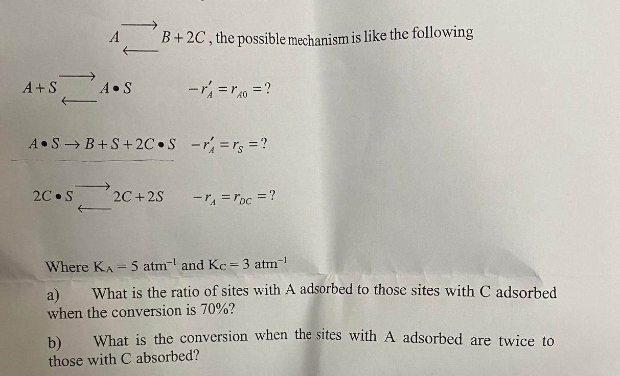 Solved A B+2C, the possible mechanism is like the following | Chegg.com
