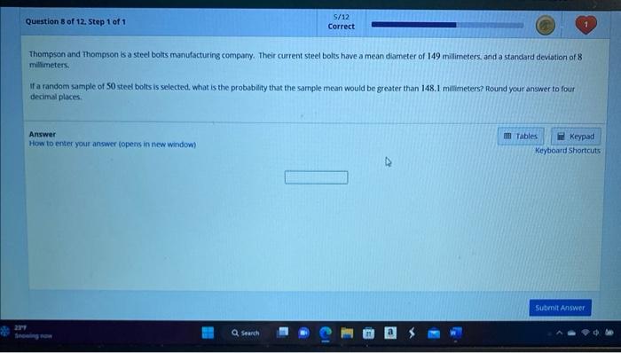 Solved Thompson and Thompson bs a steel bolts manufacturing | Chegg.com