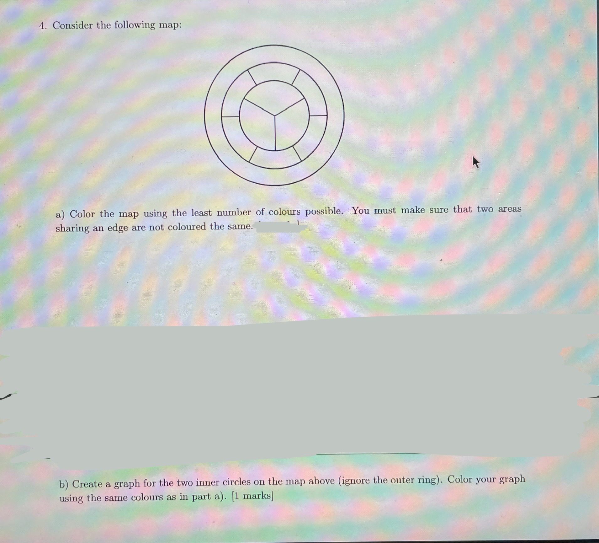 Solved Consider the following map:a) ﻿Color the map using | Chegg.com