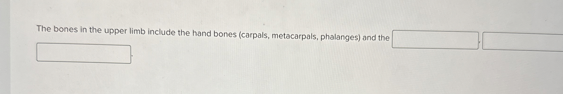 Solved The bones in the upper limb include the hand bones | Chegg.com