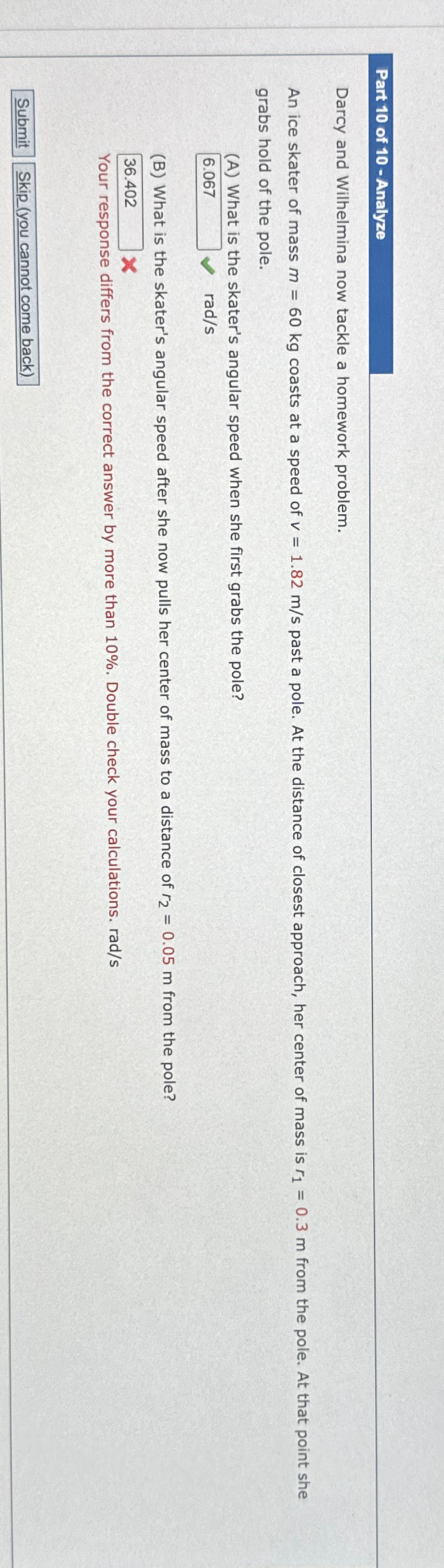 Solved Part 10 ﻿of 10 - ﻿AnalyzeDarcy and Wilhelmina now | Chegg.com