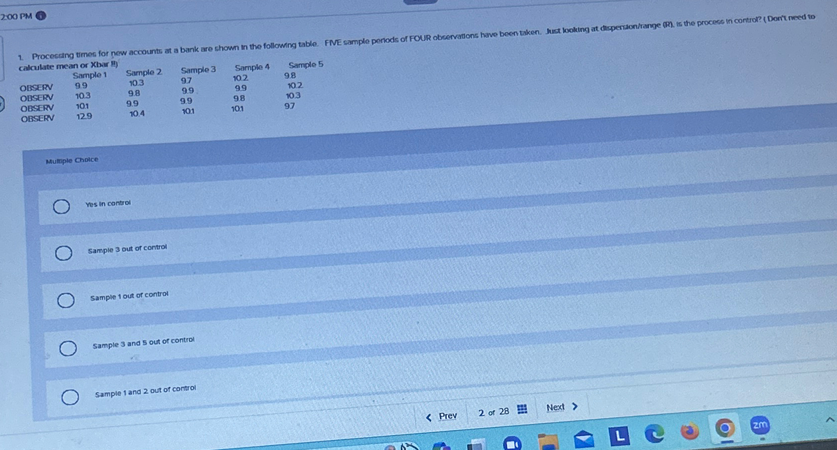 calculate mean or Xbar (:?4}\table[[,Sample 1,Simple | Chegg.com