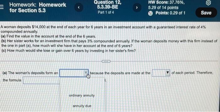 Solved = Homework: Homework for Section 5.3 Question 12, | Chegg.com