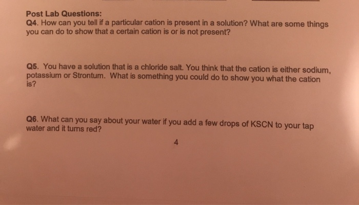 Solved Name: Testing for Cations and Anions(Cations: Part | Chegg.com