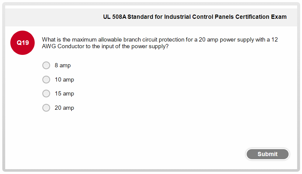 Solved UL 508A Standard for Industrial Control Panels | Chegg.com