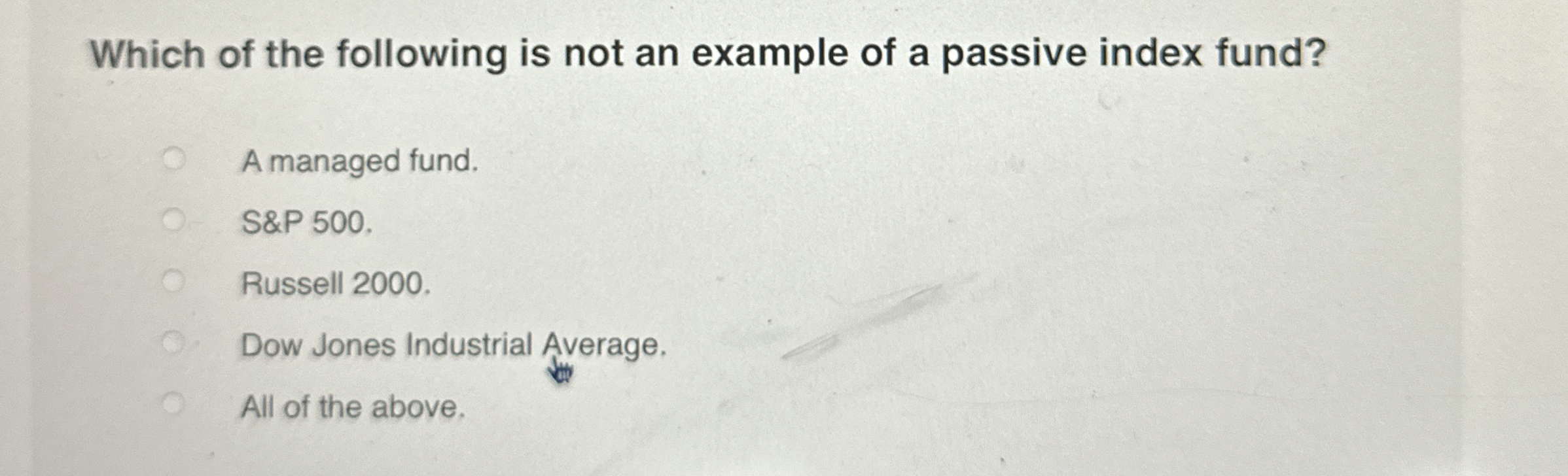 Solved Which of the following is not an example of a passive | Chegg.com