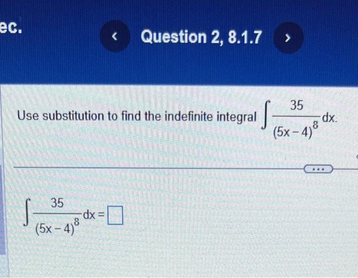 Solved Use substitution to find the indefinite integral | Chegg.com