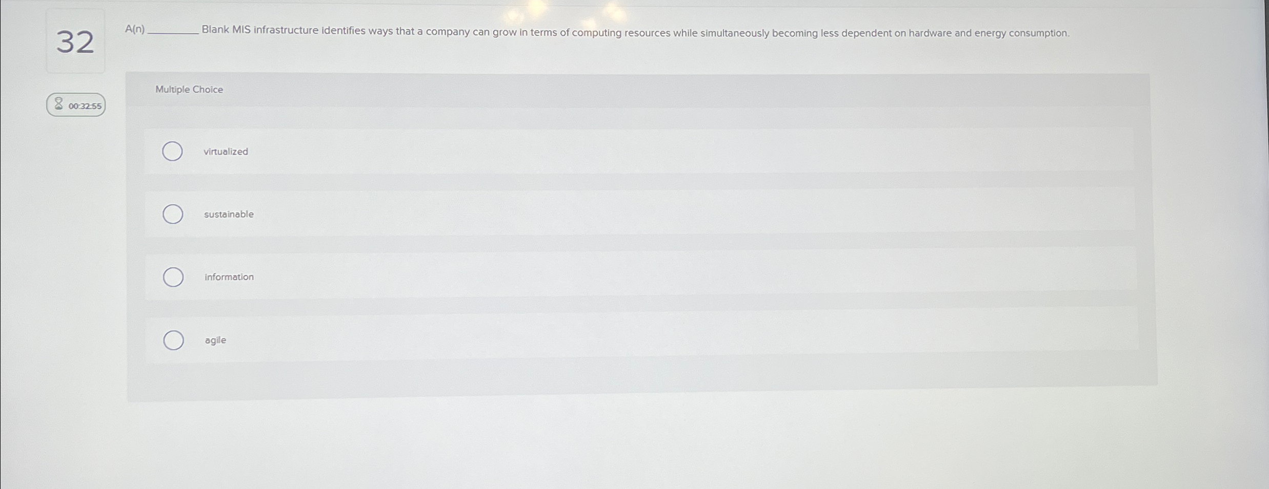 Solved 32A(n)q, ﻿Blank MIS infrastructure identifies ways | Chegg.com