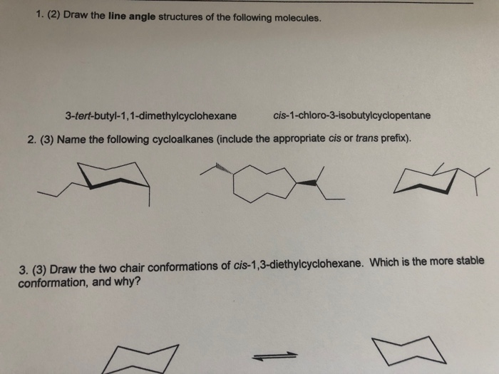 Solved Draw the line angle structures of the following | Chegg.com