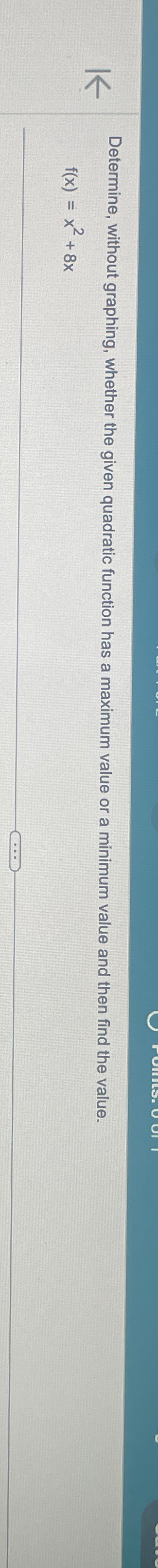 Solved Determine, without graphing, whether the given | Chegg.com