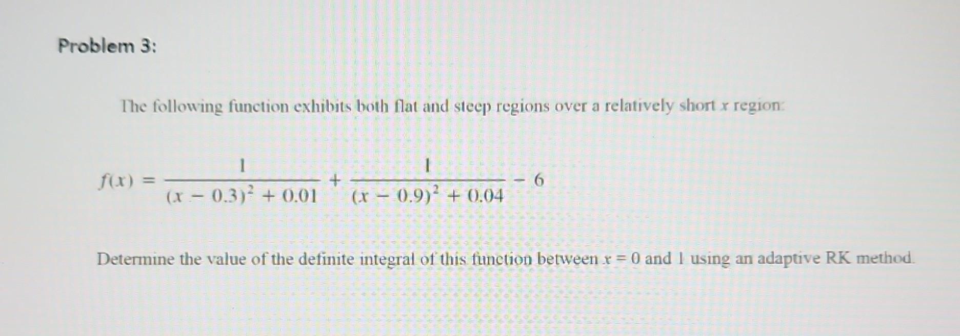 Solved The following function exhibits both flat and steep | Chegg.com