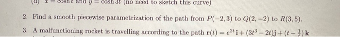 Solved 2. Find a smooth piecewise parametrization of the | Chegg.com