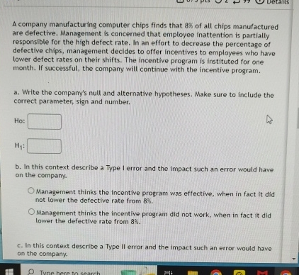 Solved A company manufacturing computer chips finds that 8% | Chegg.com