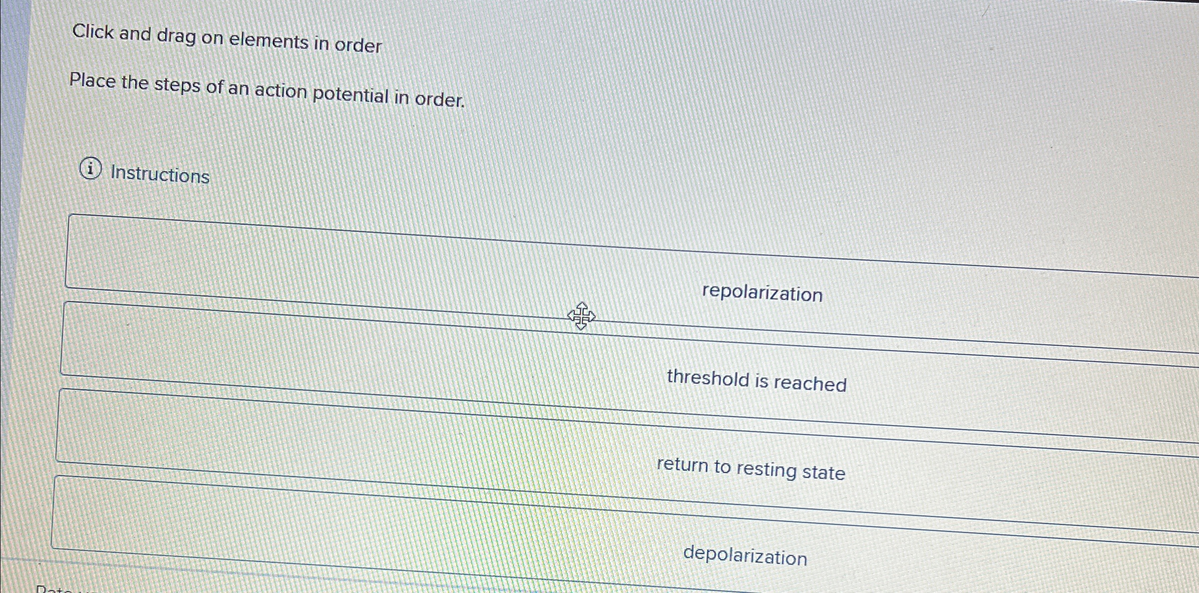 Solved Click and drag on elements in orderPlace the steps of | Chegg.com
