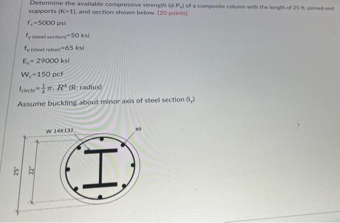 Solved Determine the available compressive strength (6.P.) | Chegg.com