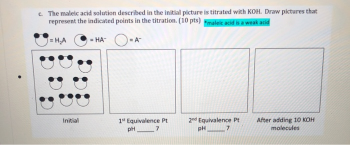 Solved c. The maleic acid solution described in the initial | Chegg.com