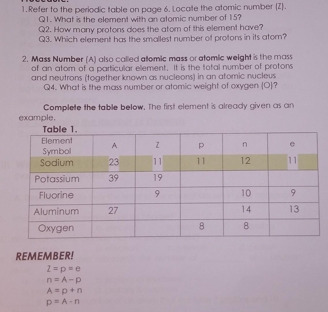 Solved Activity 2: What's in a Number? 1. Refer to the | Chegg.com