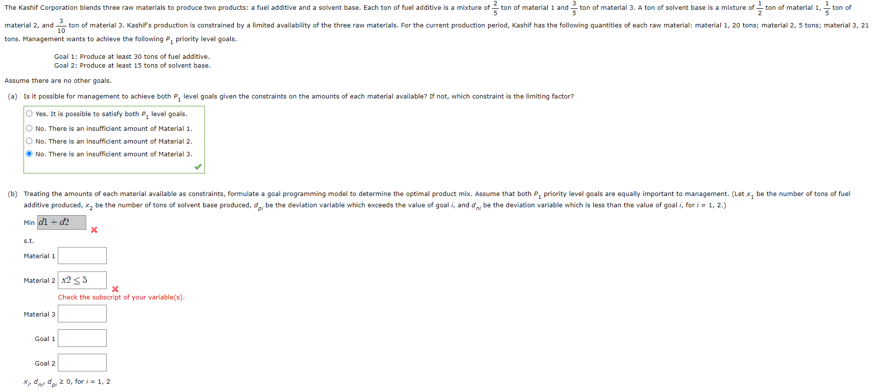 Solved tons. Management wants to achieve the following P1 | Chegg.com