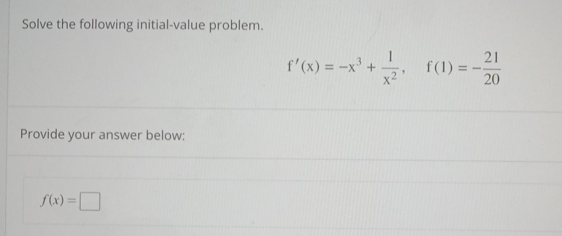 Solved Solve the following initial-value problem. | Chegg.com