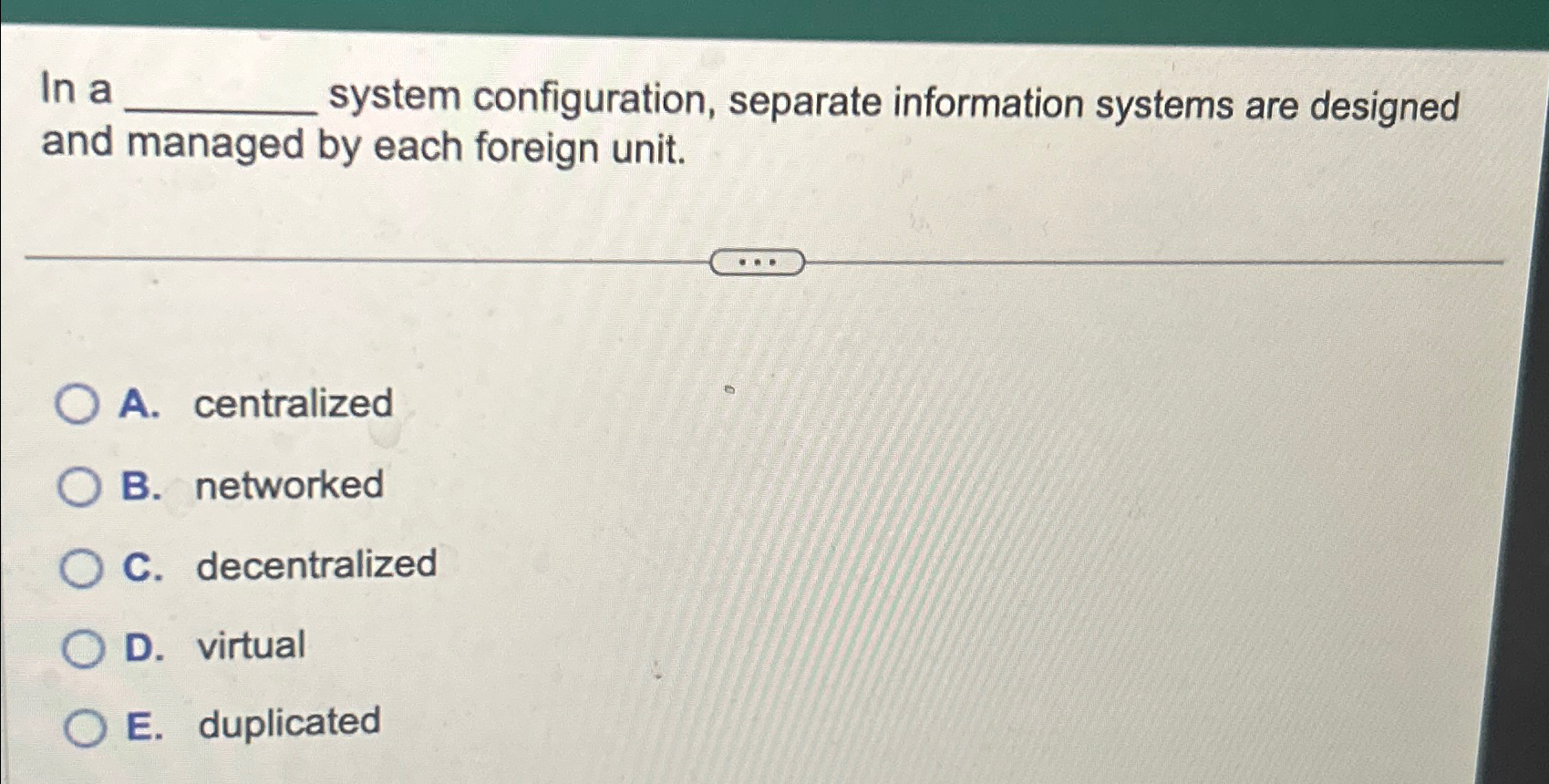 Solved In a system configuration, separate information | Chegg.com