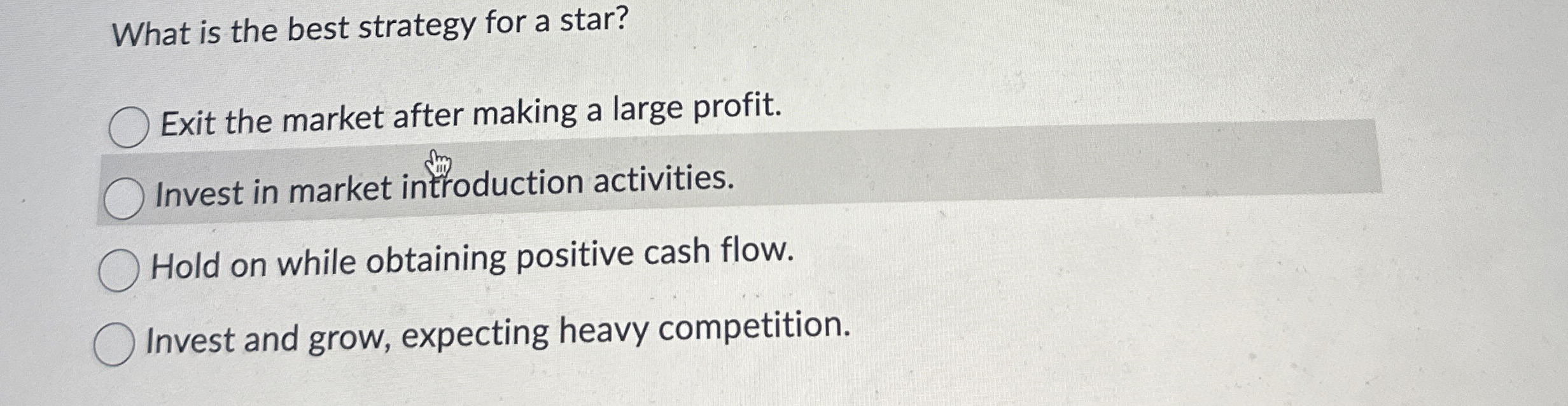 Solved Exit the market after making a large profit.Invest in | Chegg.com Solved Exit the market after making a large profit.Invest in | Chegg.com