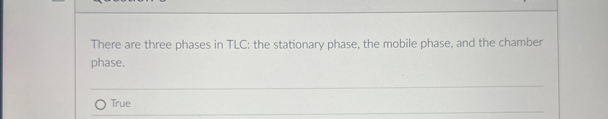 Solved There are three phases in TLC: the stationary phase, | Chegg.com