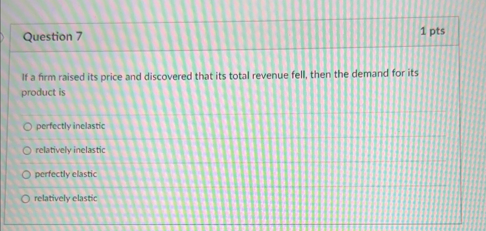 Solved Question 71 ﻿ptsIf a firm raised its price and | Chegg.com