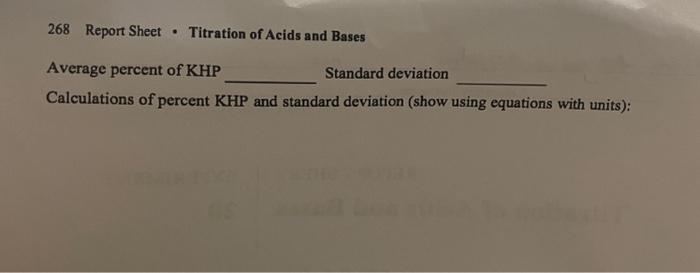 Solved with the info provided, what is the mass of KHP in | Chegg.com