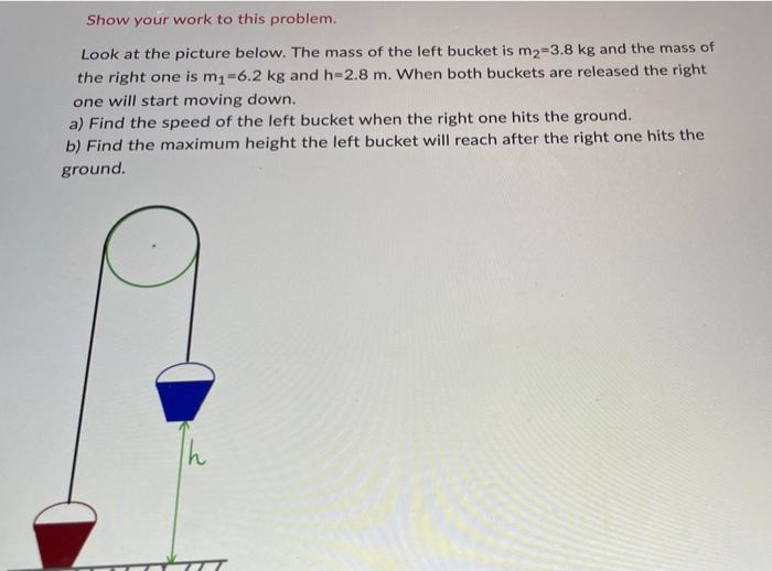 Solved Show your work to this problem. Look at the picture | Chegg.com