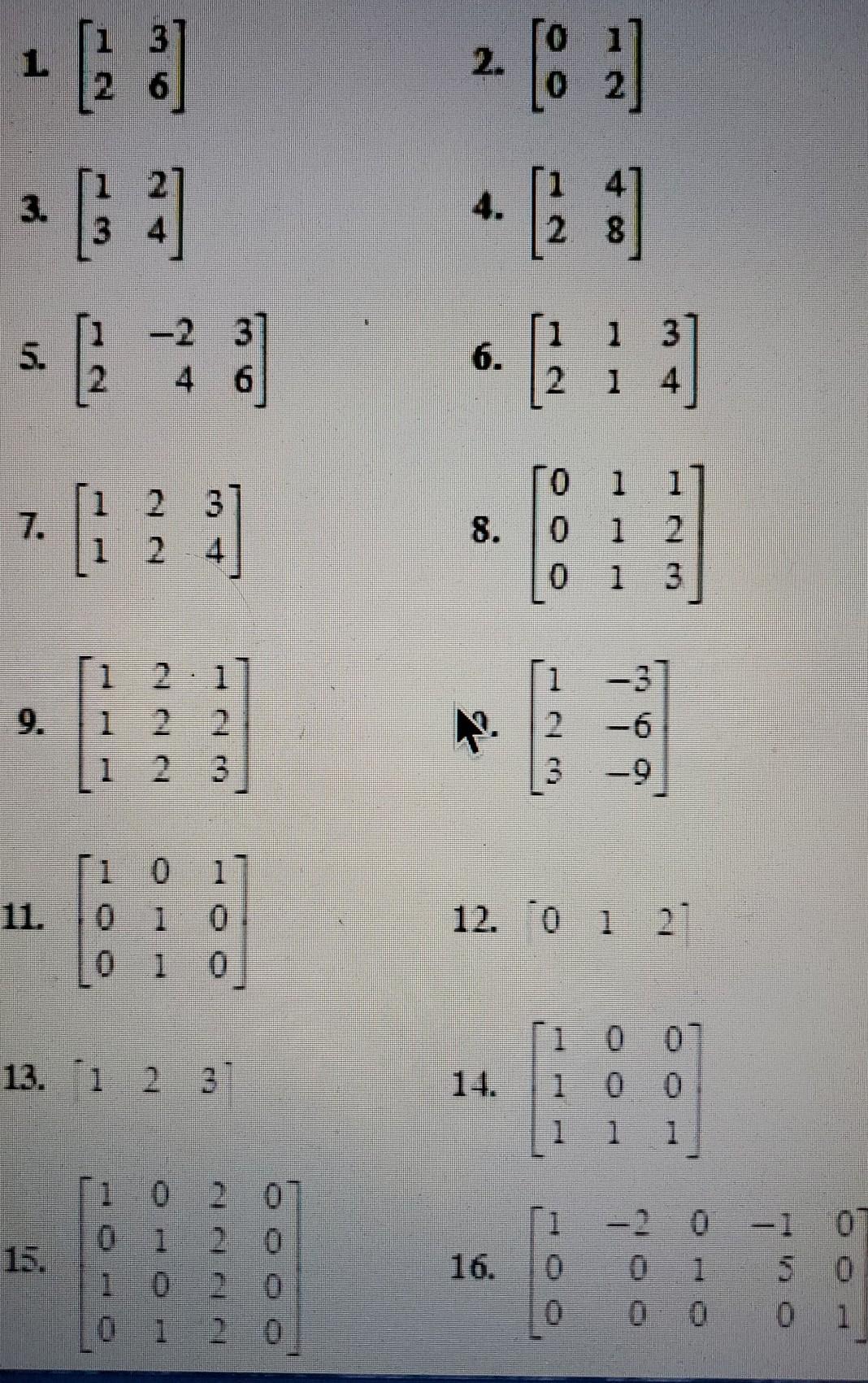 Solved Find the redundant column vectors of the given matrix | Chegg.com
