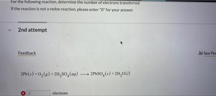 Solved For the following reaction, determine the number of | Chegg.com
