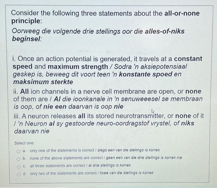 Solved Consider the following three statements about the | Chegg.com