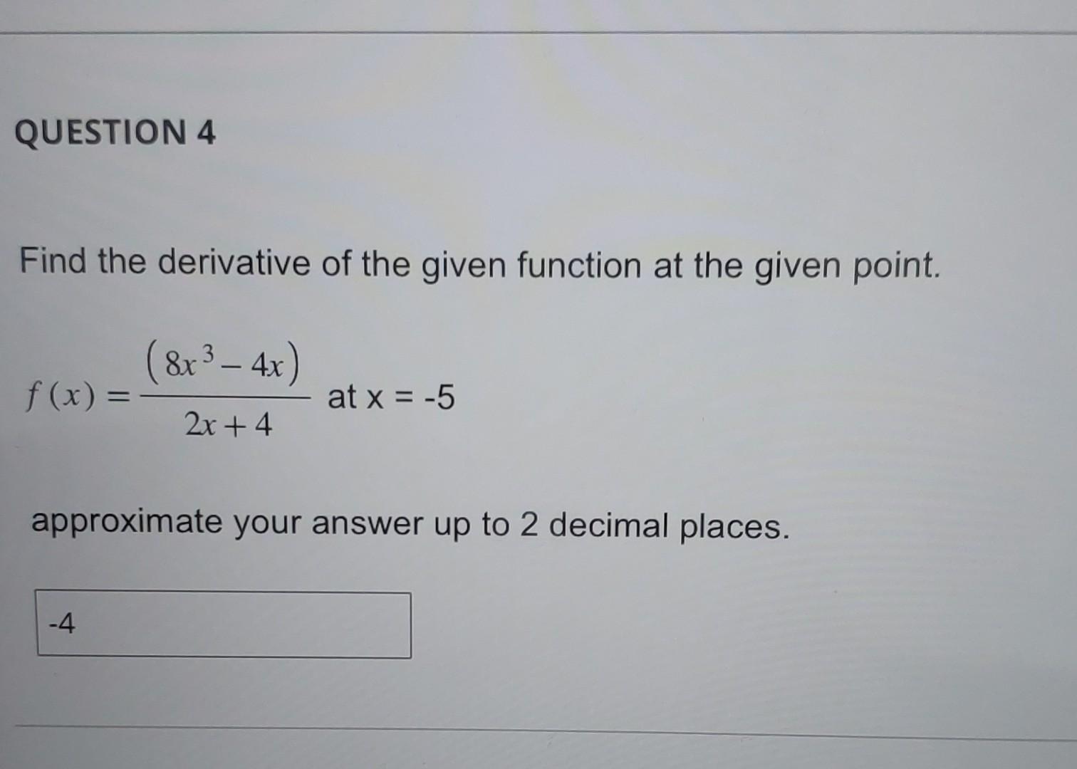 Solved d the derivative of the function f(x)=(secx+tanx)−3 | Chegg.com