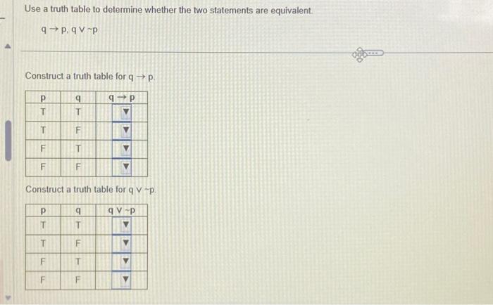 Solved Use a truth table to determine whether the two | Chegg.com