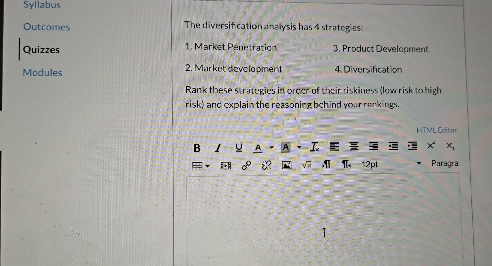 Solved Syllabus Outcomes Quizzes Modules The Diversification Chegg Solved Syllabus Outcomes Quizzes Modules The Diversification Chegg
