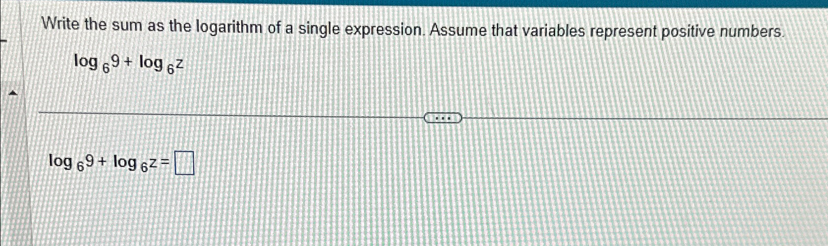 Solved Write the sum as the logarithm of a single | Chegg.com