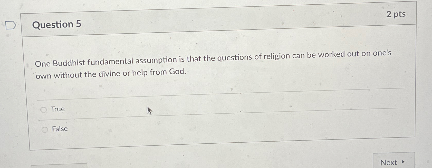 Solved Question 52 ﻿ptsOne Buddhist fundamental assumption | Chegg.com