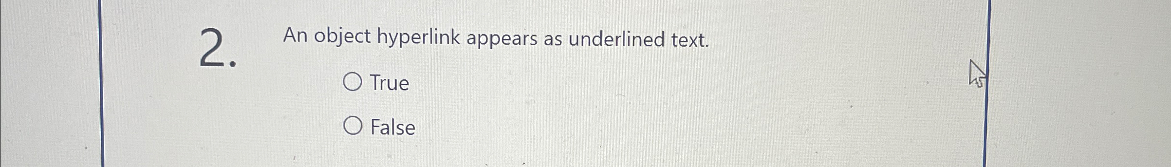 Solved An object hyperlink appears as underlined | Chegg.com