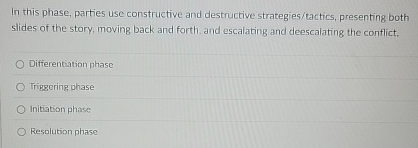 Solved In this phase, parties use constructive and | Chegg.com