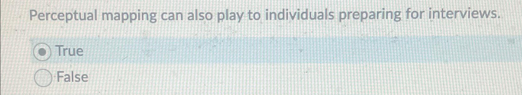 Solved Perceptual mapping can also play to individuals | Chegg.com
