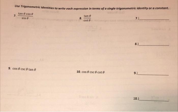 Solved Use Trigonometric Identities to write each expression | Chegg.com