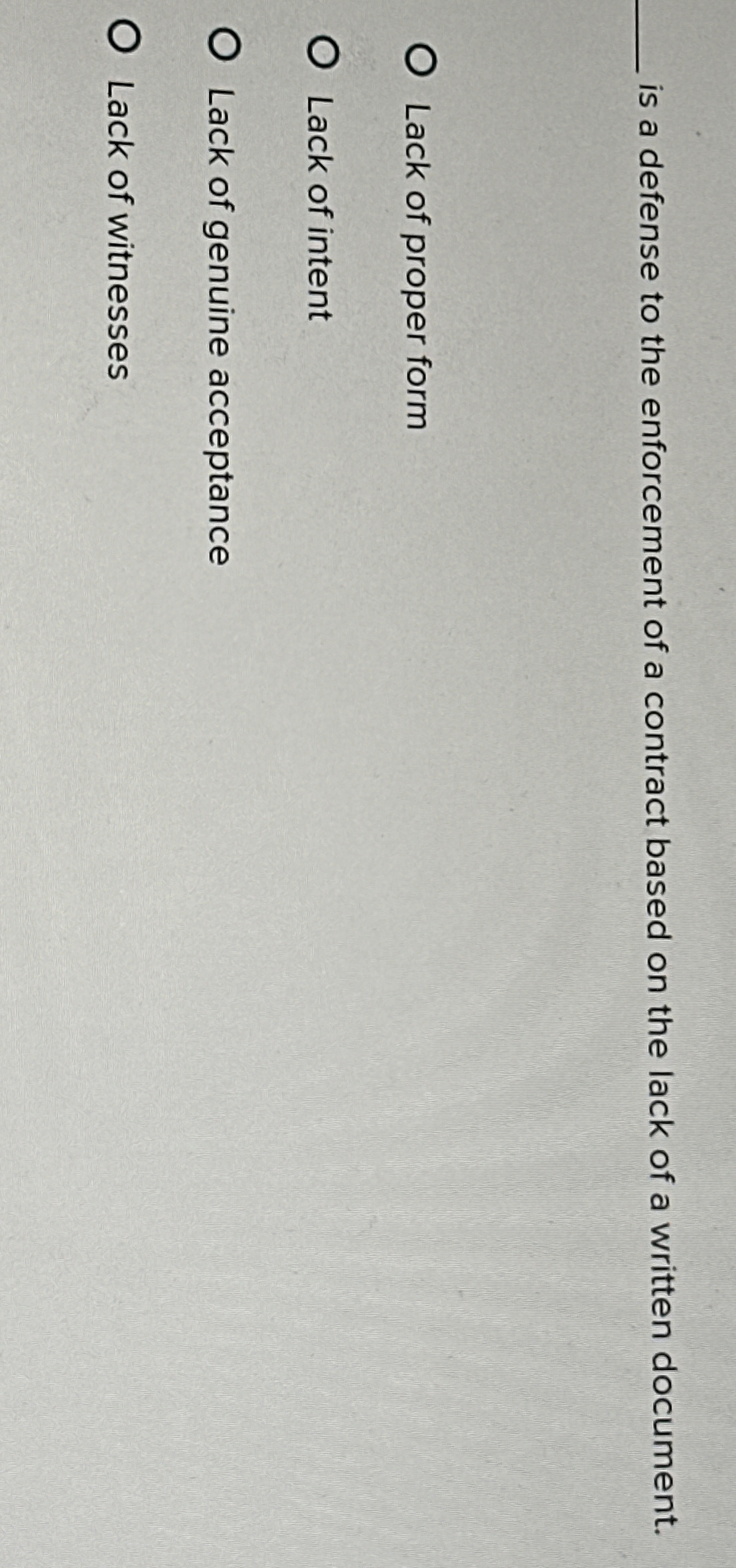 Solved is a defense to the enforcement of a contract based | Chegg.com