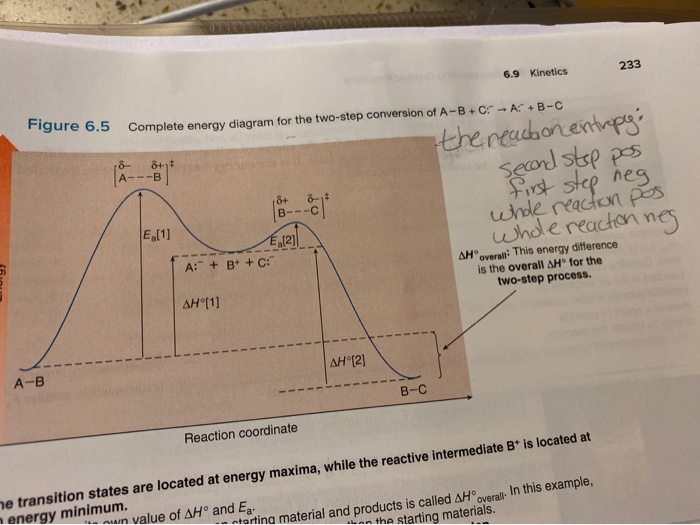 Solved 233 6.9 Kinetics 8 А 8++ ---B Figure 6.5 Complete | Chegg.com