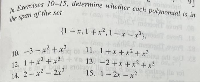 Solved In Exercises 10-15, determine whether each polynomial | Chegg.com