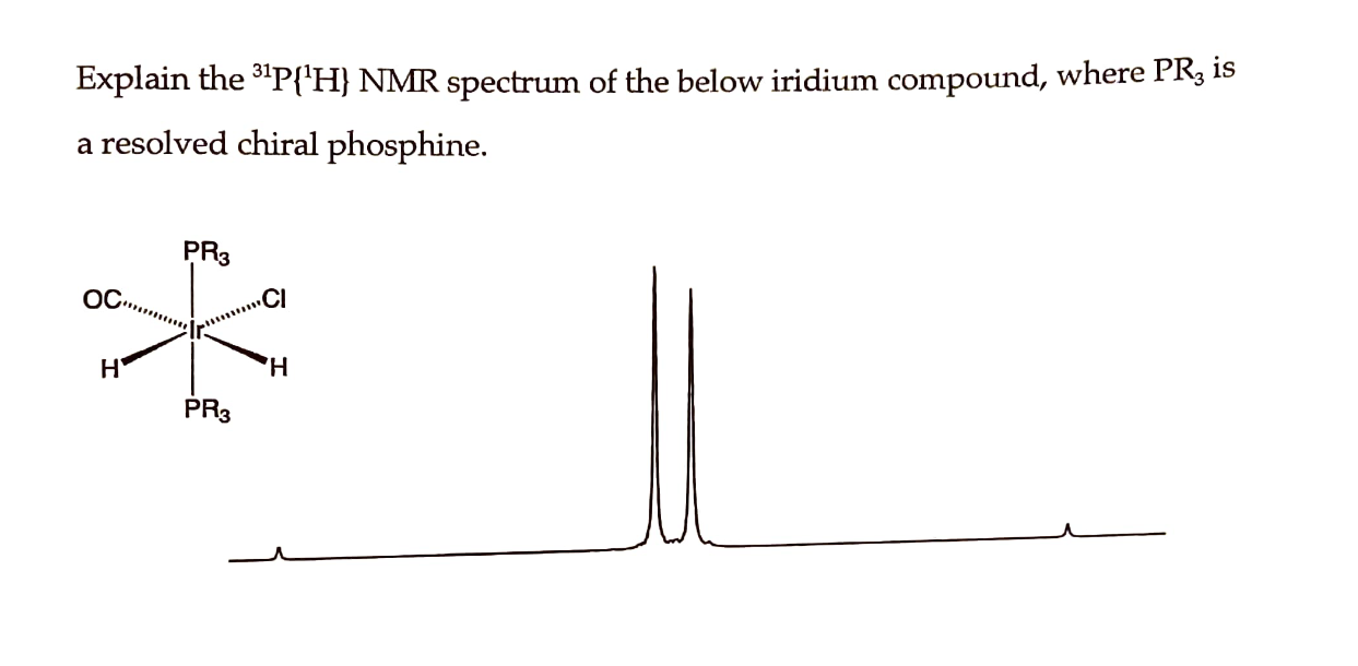Solved Explain the ?31P{1H} ﻿NMR spectrum of the below | Chegg.com