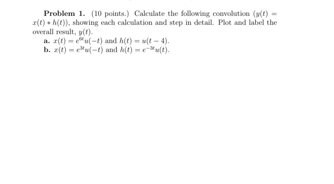 Solved Problem 1. (10 ﻿points.) ﻿Calculate the following | Chegg.com