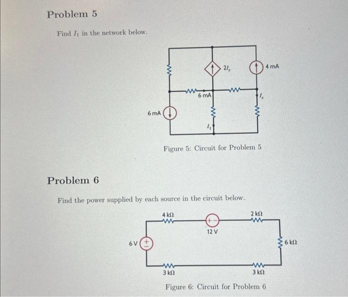 Solved Find I1 in the network below. Figure 5: Circuit for | Chegg.com